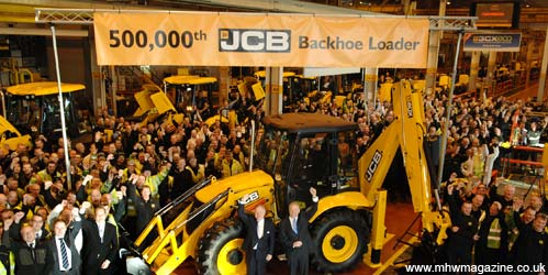 JCB marks the production of its half millionth backhoe loader ...