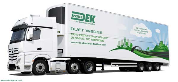 Transdek unveils chilled DUET Wedge double deck trailer at TCS&D 2015 ...