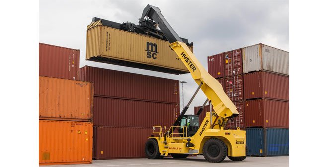 Hyster talks zero emissions and double reefer handling at TOC 2017 ...